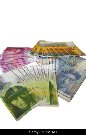Geldscheine der Schweiz / Banknoten Schweizer Franken / Swiss Money ...