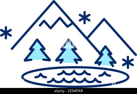 See-Symbol-Vektor, gefüllt flaches Zeichen, solides Piktogramm isoliert ...