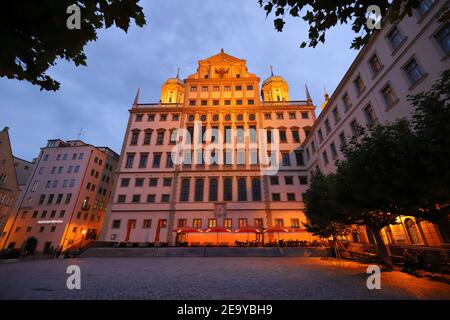 Fassade des Augsburger Rathaus (Augsburger Rathaus), einer der ...