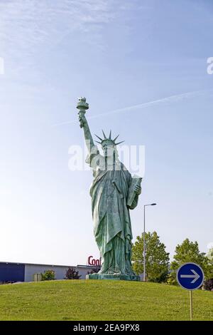 berühmte Statue Freiheit Freiheit Wahrzeichen Logo New York Piktogramm ...