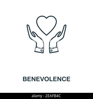 Symbol für Wohlwollen. Einfaches Element aus der Sammlung des ...