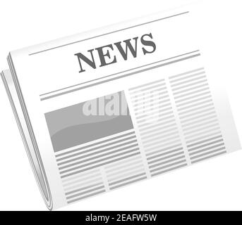 Zeitung mit Kopfzeile isoliert Cartoon-Design. Tabloid mit aktuellen ...