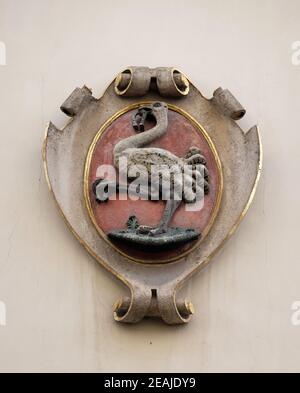 Fassade-Wappen auf der Landhaus-Altstadt Weltkulturerbe von der UNESCO ...