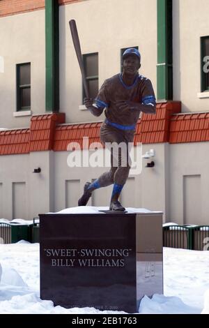 A statue of former Chicago Cubs left fielder Billy Williams at Wrigley ...