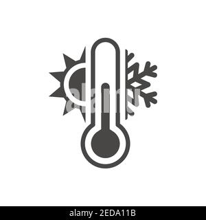Hitze Thermometer-symbol und Sun symbol Vektor EPS Abbildung 10 Stock ...