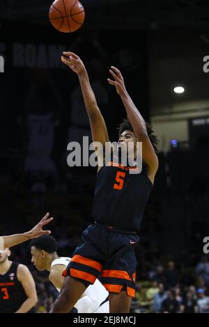 05. Januar 2020: Zach Reichle (11) und Kylor Kelley (24) des Staates ...