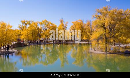 GansuÃ¯Â¼Å’CHINA-15. Oktober 2020, Jiuquan, Provinz Gansu, der goldene ...