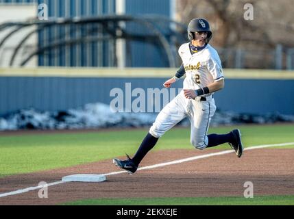 23. Februar 2021: Zac Freeman (4), der Outfielder von Central Oklahoma ...