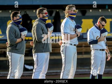 23. Februar 2021: Zac Freeman (4), der Outfielder von Central Oklahoma ...