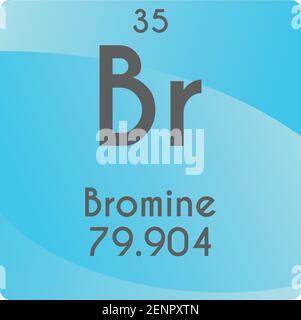 Br Brom Chemical Element Periodensystem. Einzelvektordarstellung ...