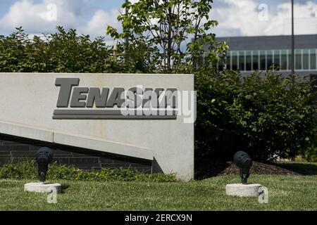 Ein logo Zeichen außerhalb des Hauptsitzes der Tenaska Energy, Inc ...