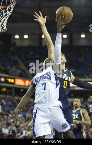 Garde der Sacramento Kings Darren Collison (7) fährt vor Gericht gegen ...