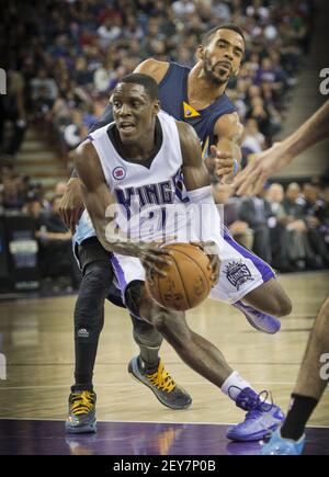 Garde der Sacramento Kings Darren Collison (7) fährt vor Gericht gegen ...