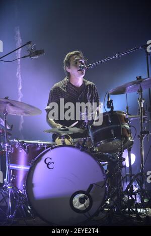 Die Musiker Chris Taylor, Daniel Rossen, Ed Droste und Christopher Bear ...