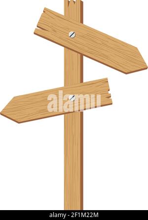 Vektorset aus altem Holz mit Plakat-Plakat. Isoliertes altes rustikales ...