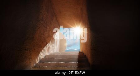 Auferstehung Jesu Grab grab Kreuz Kreuzigung Konzept Foto mount Stockfotografie - Alamy
