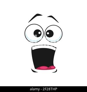 Verängstigt verängstigt emoticon isoliert Angst emoji. Vector ...