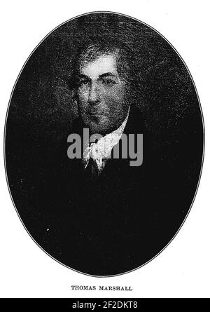 Ein Porträt von Thomas Marshall, dem Vater von John Marshall, dem ...