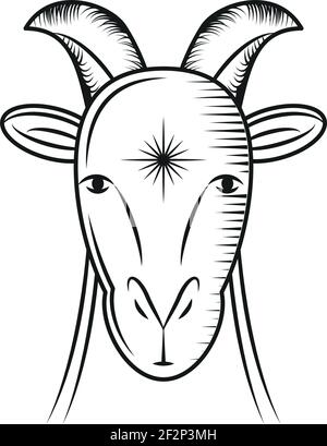 Astrologie, Horoskop Steinbock, Sternzeichen symbol Vektor-illustration ...