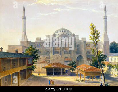 Madrasah Innenhof und außen Ayasofya Moschee, die früher die Kirche der ...