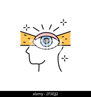 Vision Farbliniensymbol. Piktogramm für Webseite, mobile App, Promo. UI ...