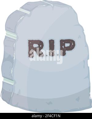 Cartoon Zeichnen von Grabstein mit RIP oder in Frieden Text Rest Stock ...