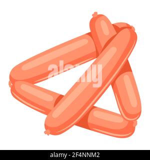 Leckere Wurst Bbq Symbol Vektor Illustration Grafik-design Stock ...