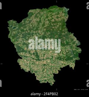 Wolyn, Region der Ukraine. Sentinel-2 Satellitenbilder. Form isoliert ...