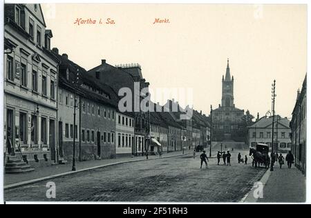 Markt (Hartha), Gebäude in Hartha, Postkarten von Gebäuden im Landkreis ...