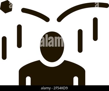 Ausblenden der Kritik pro Person Symbol Vektor-Umriss-Illustration ...