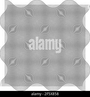 Gitter, Netz aus welligen Zick-Zack-Linien. Criss Cross pattern ...