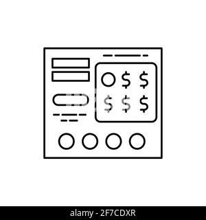 Lotto-Symbol, lineare isolierte Illustration, dünne Linie Vektor, Web ...