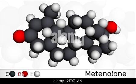 Metenolon, methenolon-Molekül. Es ist Androgen, anabole Steroide ...