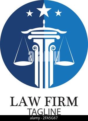 Kanzlei Logo und Symbol Design Vorlage-Vektor Stock-Vektorgrafik - Alamy