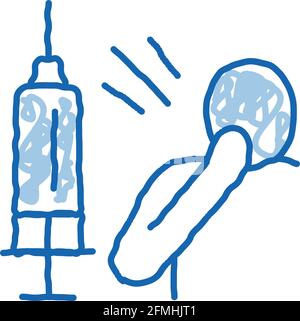 Abbildung der Umrisse des Symbols "Angst vor Spritze Stock-Vektorgrafik ...