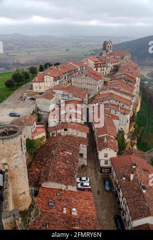 Blick vom Dorf Wand des Frias, Burgos, Spanien Stockfotografie - Alamy