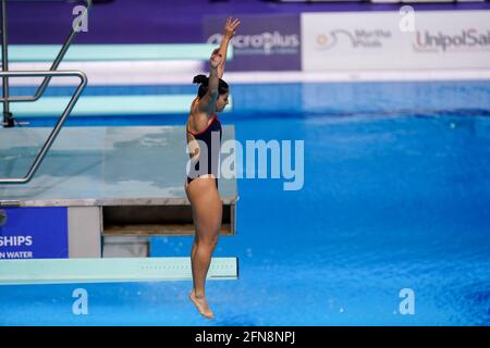 BUDAPEST, UNGARN - 15. MAI: Rocio Velazquez Roldan aus Spanien tritt im 3M-Sprungbrett der Damen ...