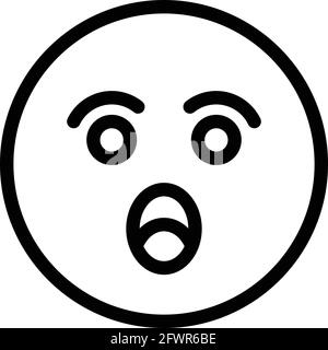 Calm Emoji Umriss Vektor-Symbol. Dünne Linie schwarz Ruhe Emoji-Symbol ...