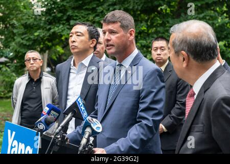 Der Präsident der CEA, Chris Monahan, spricht am 14. Juni 2021 bei der ...