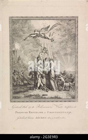 Allegory on the Peace of London, 1801, Johannes Huibert Prins, 1801 ...
