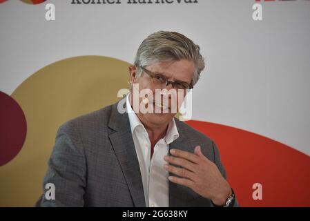 Köln, Deutschland. Juli 2021. Fußball: Bundesliga, Pressekonferenz 1 ...