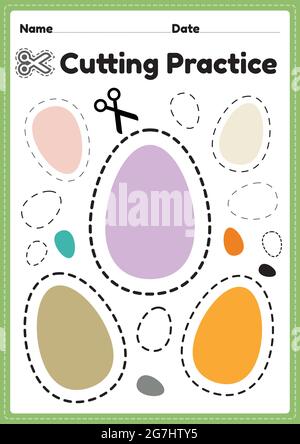 Scherenschnitt-Aktivität für Kinder, um das Papier mit einer Schere zu ...