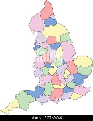 England-Umriss-Silhouette Karte Abbildung Stock-Vektorgrafik - Alamy