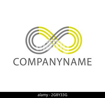 Mobius-Schlaufe aus drei Linien, eine innere hügelig. Auf dunklem ...