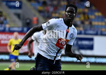Joseph Okumu von Gent, das während eines Fußballspiels zwischen SV ...