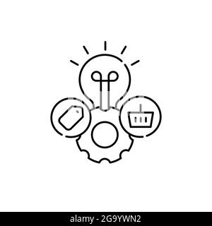 Symbol für die neue Produktentwicklung für die Farblinie. Leben für ...