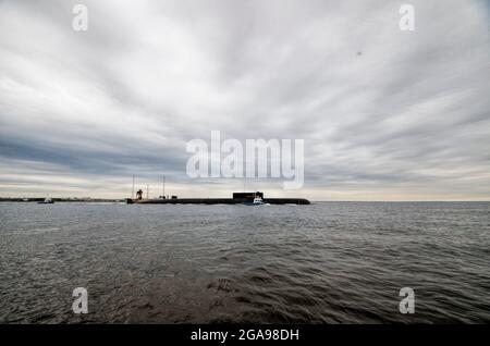 Juli 2021 - Severodwinsk. Das Atom-U-Boot „Belgorod“. Das größte U-Boot ...
