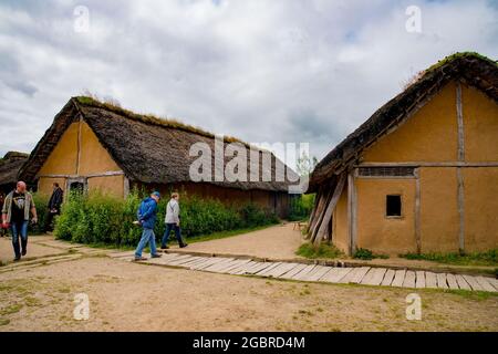 Rekonstruiertes Wikingerdorf, Hedeby (Haithabu), UNESCO Weltkulturerbe ...