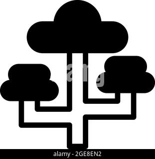 Illustration Vektor und Logo Baum zweifarbig Stil. Symbol auf weißem ...