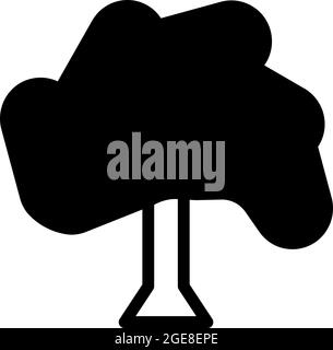 Illustration Vektor und Logo Baum zweifarbig Stil. Symbol auf weißem ...